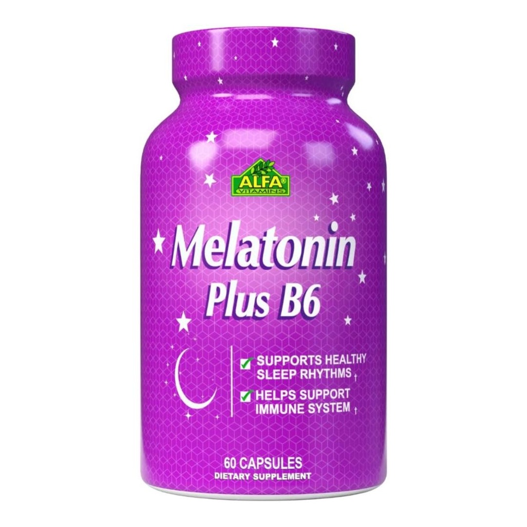 * Alfa Melatonin Plus B6 Capsules, 60's | AlDeerahPharmacy
